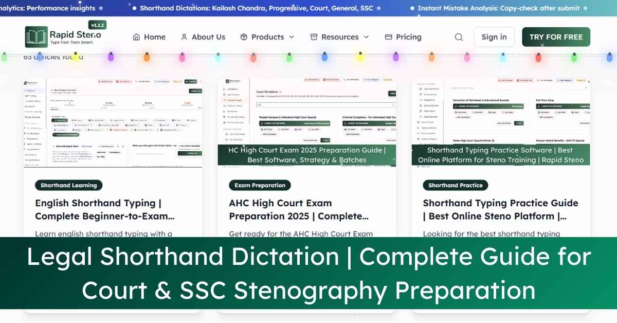 Best Shorthand Software In India | Rapid Steno