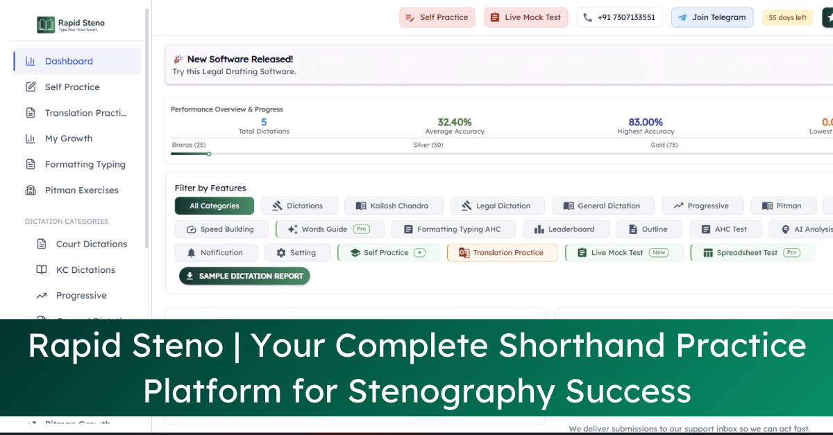 Best Shorthand Software In India | Rapid Steno